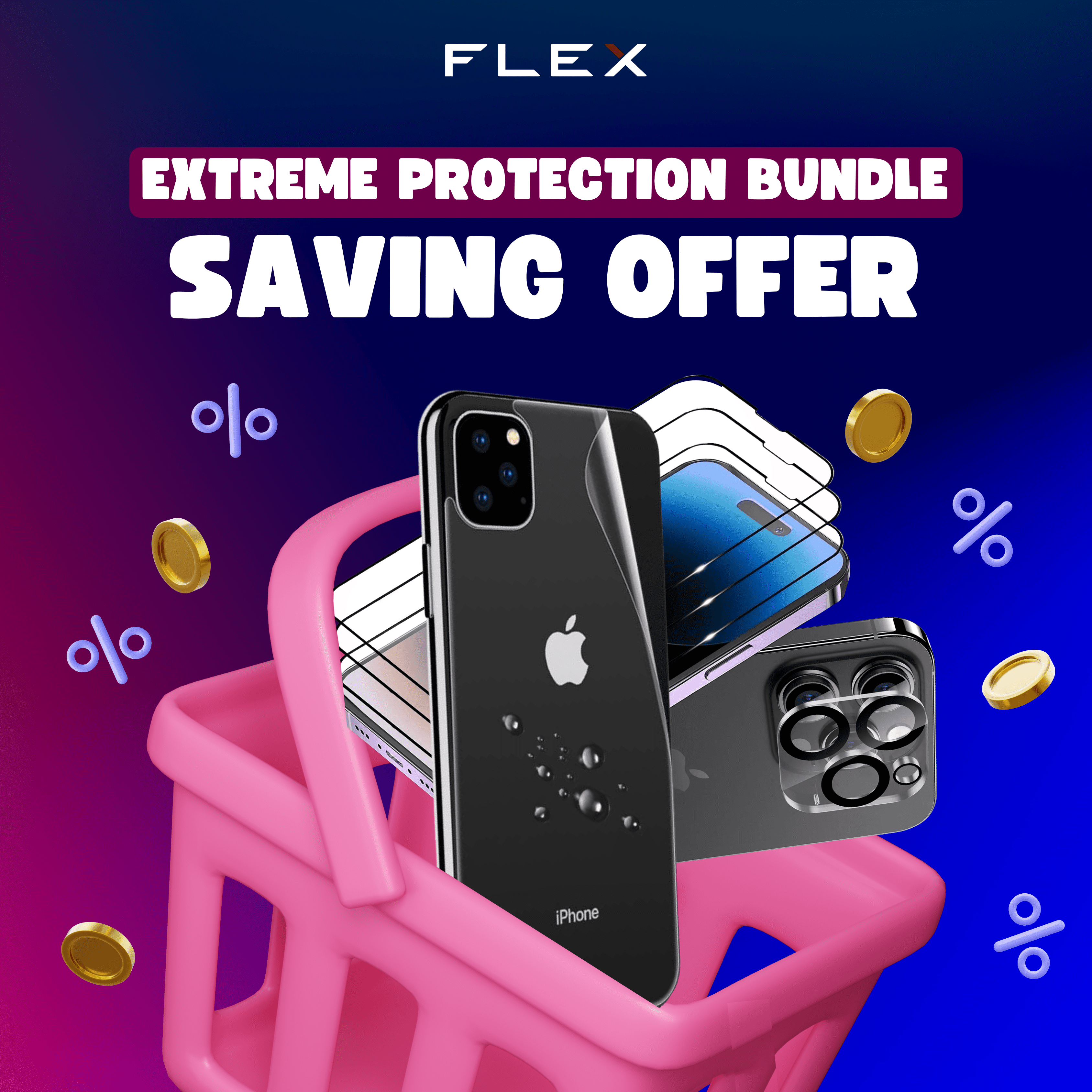 Extreme All-In-One Protection Bundle ( Protect your Screen + Camera + – Flex